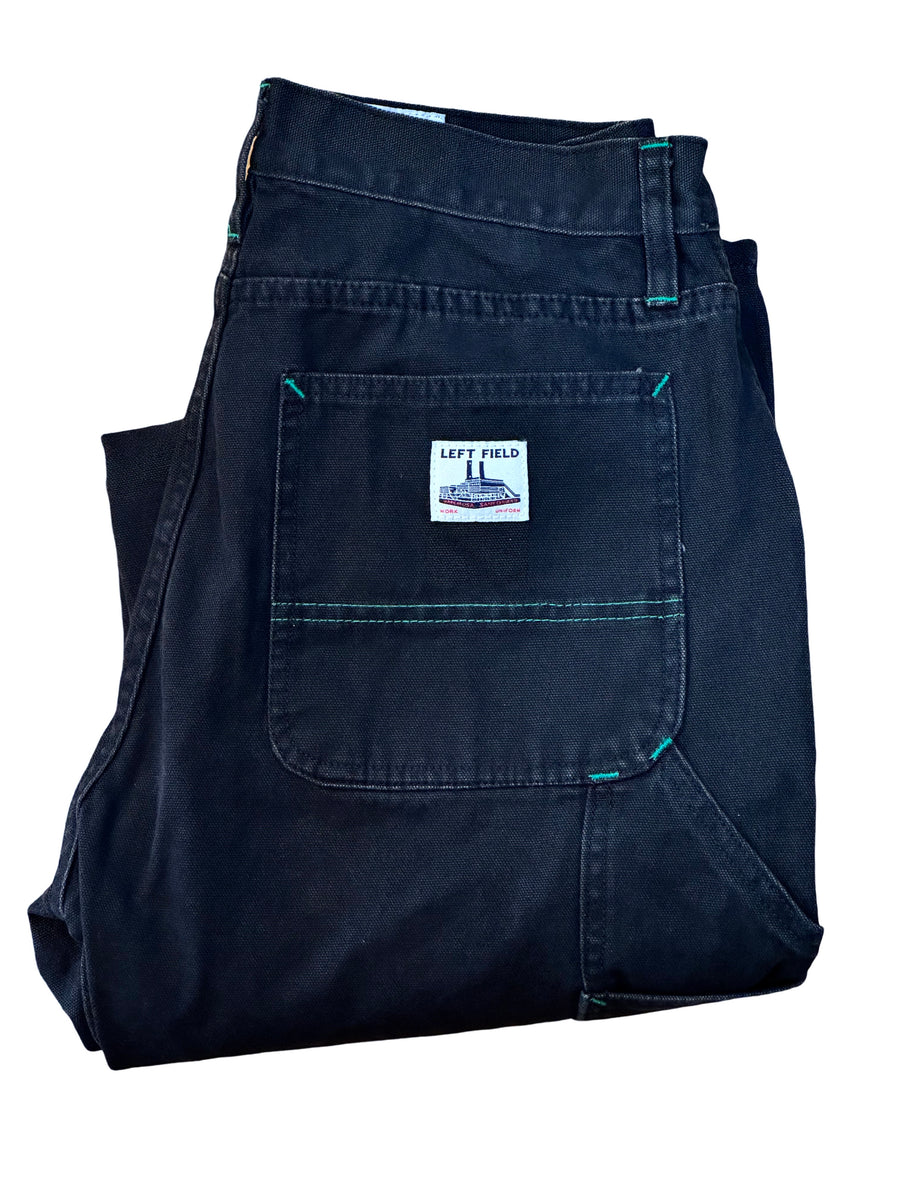 Vintage Washed Black Mt Vernon Duck Double Knee Work Uniform – Left ...