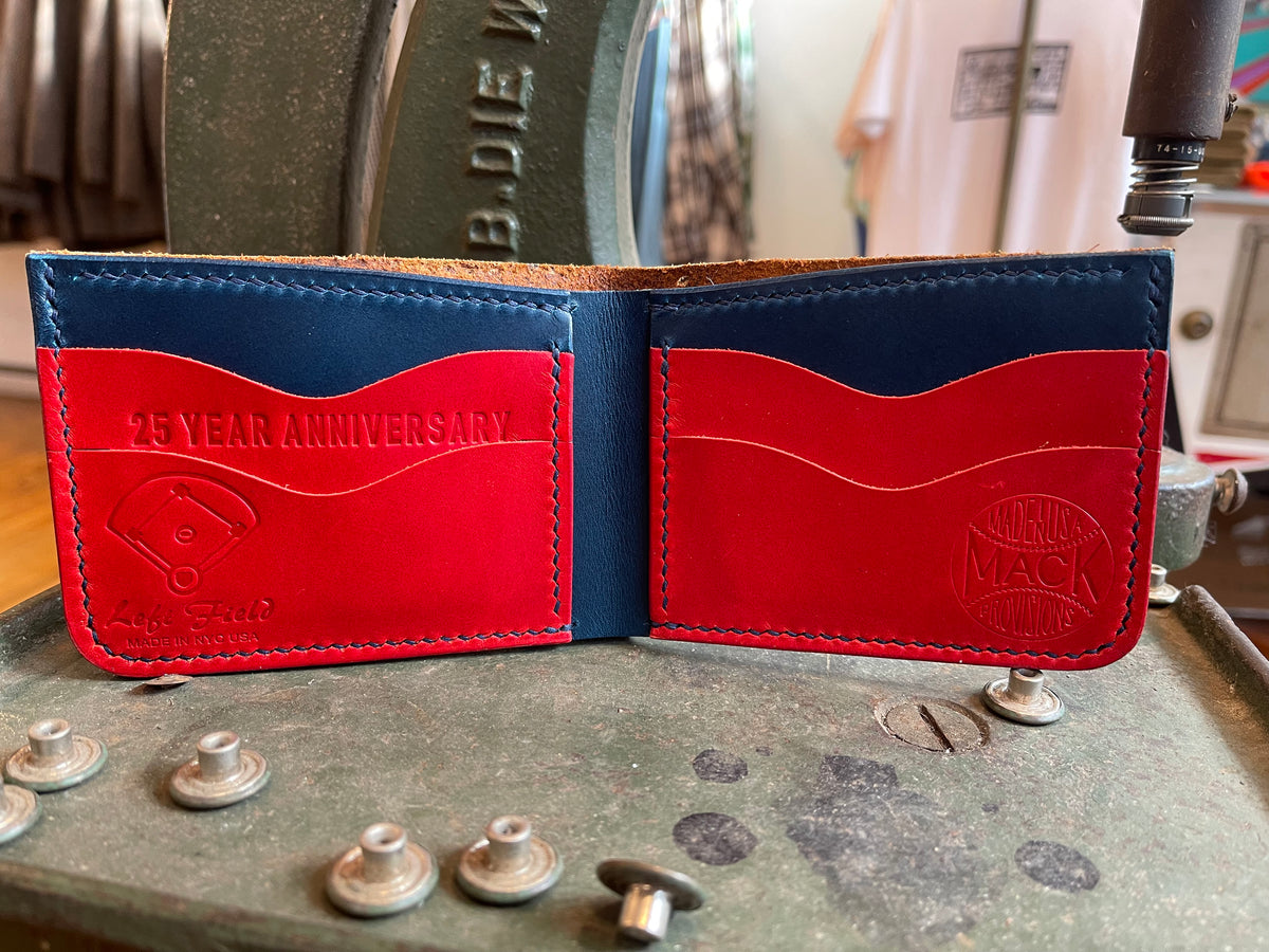 25th Anniversary Genuine Vintage Leather Baseball Wallets – Left Field NYC