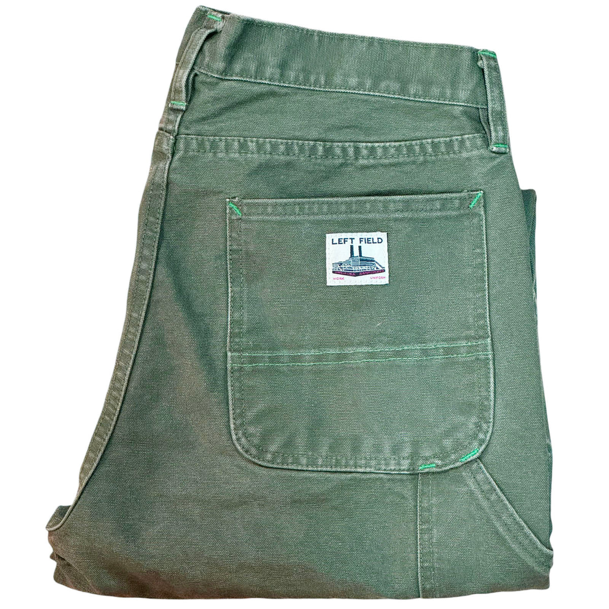 Vintage Washed Olive Double Knee Work Uniform Chinos – Left Field NYC