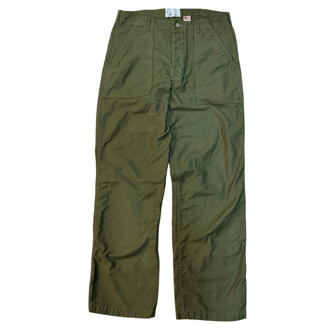OG-107 60's era GI chinos in 12 oz West Point Olive Baker Back Cotton ...