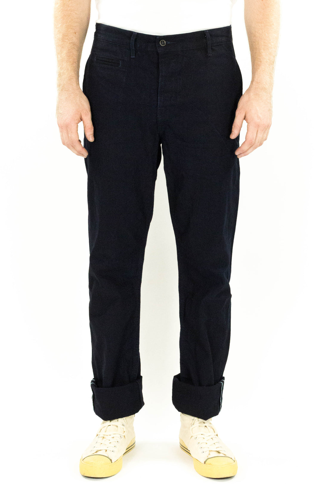 Deep Indigo Chinos | Japanese Deep Indigo Chinos | Left Field NYC