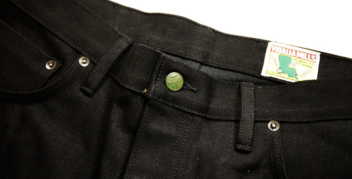 Greaser Black Maria Vidalia Mills 14 oz selvedge Sulphur denim – Left ...
