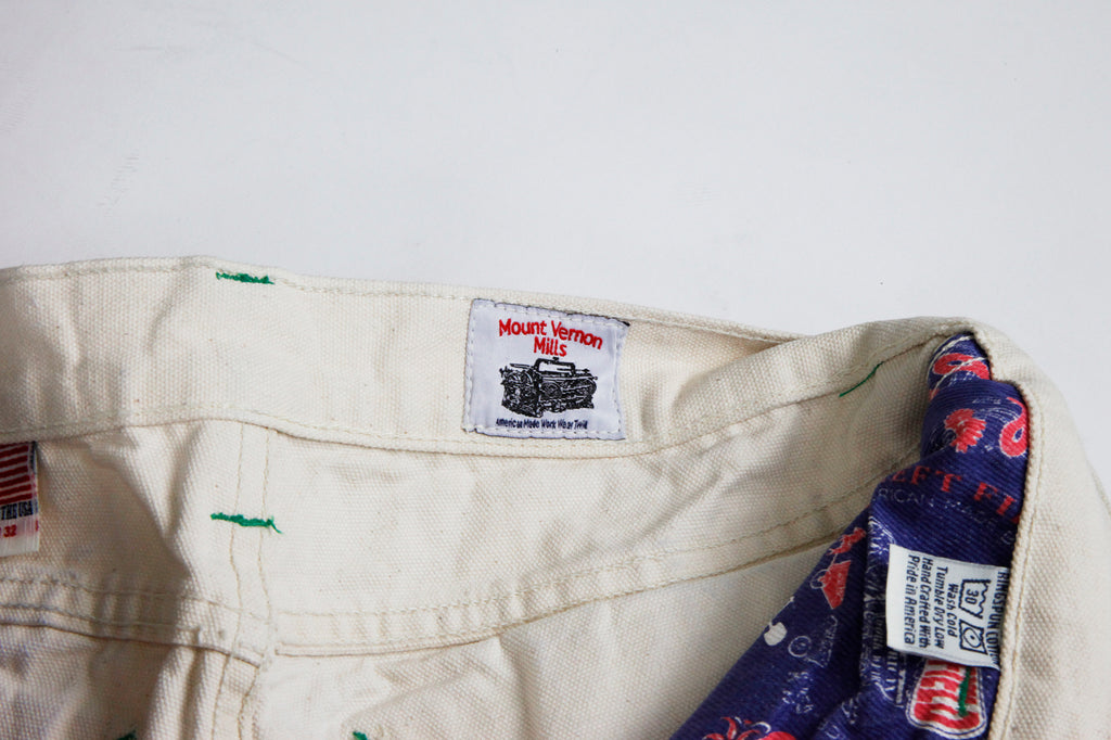 Natural Mt Vernon Duck Double Knee Work Uniform Chino: **Note size up 2 ...